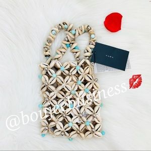 Zara | Bags | Zara Mini Handbag With Shells | Poshmark